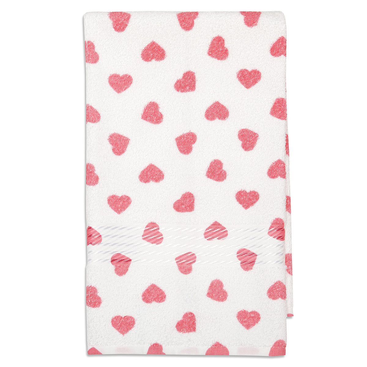 Cackleberry Home Hearts All Over Bathroom Cotton Terry Hand Towels 20 ...