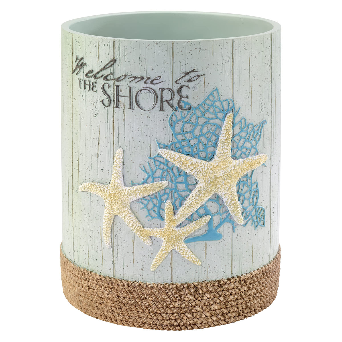 Avanti Linens - Waste Basket, Decorative Trash Can, Coastal Inspired B ...