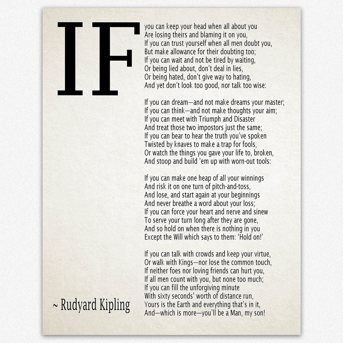 Wallbuddy If Poem Invictus Poem And Desiderata Inspirational Poems Set ...