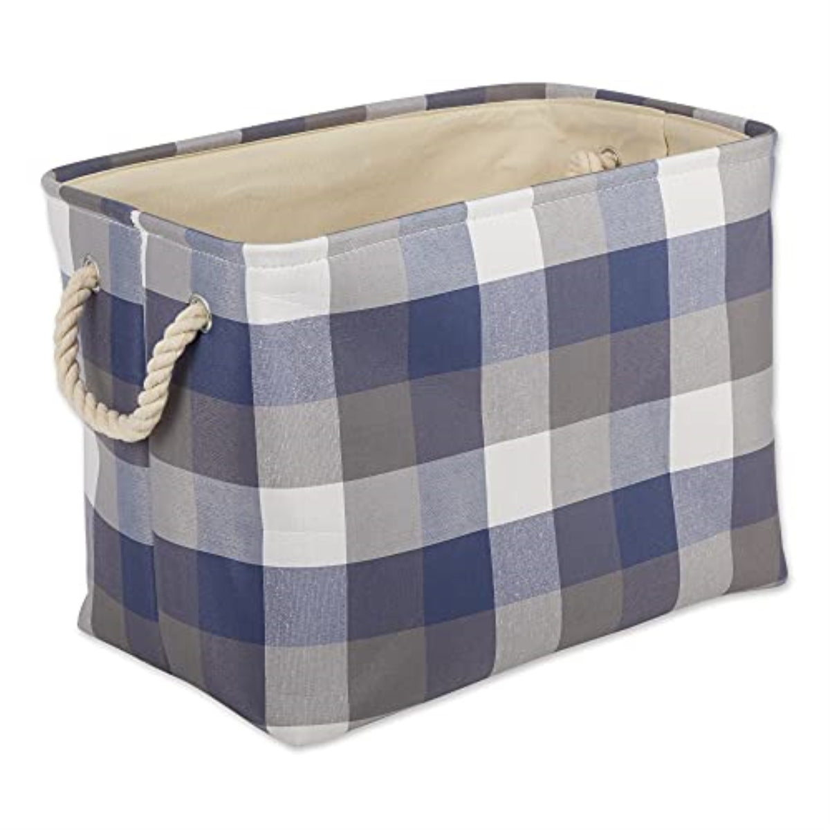 DII Polyester Bin Tri Color French Blue Rectangle Medium 16''x10''x12 ...