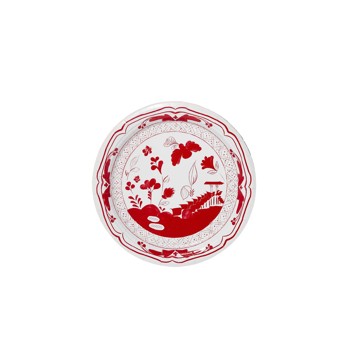 Mini Hors D'oeuvre White and Cherry Red Pavilion Beachside Paper Plate ...