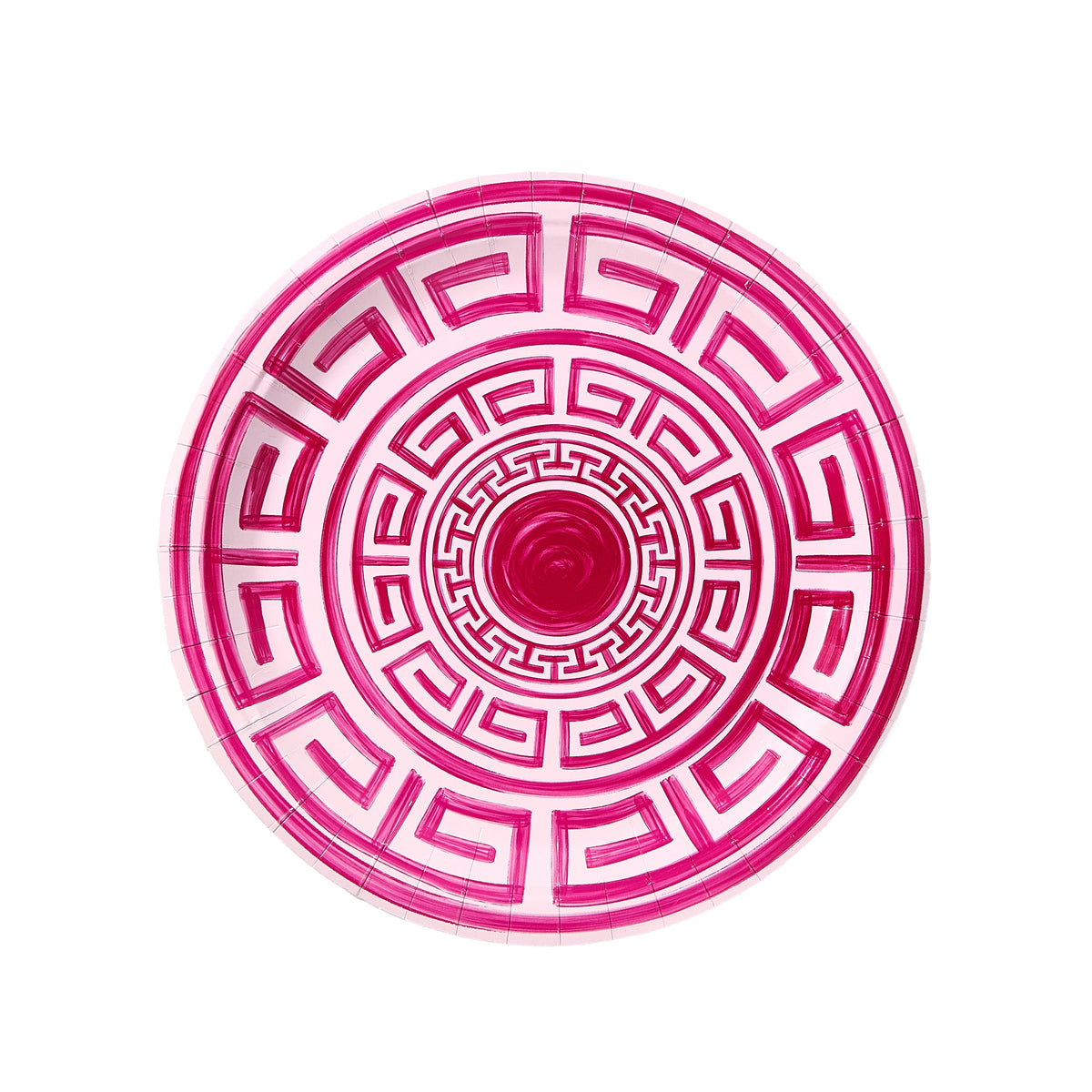 Cherry and Ballet Greek Key Pavilion Dinner Paper Plates - 8 pack ...