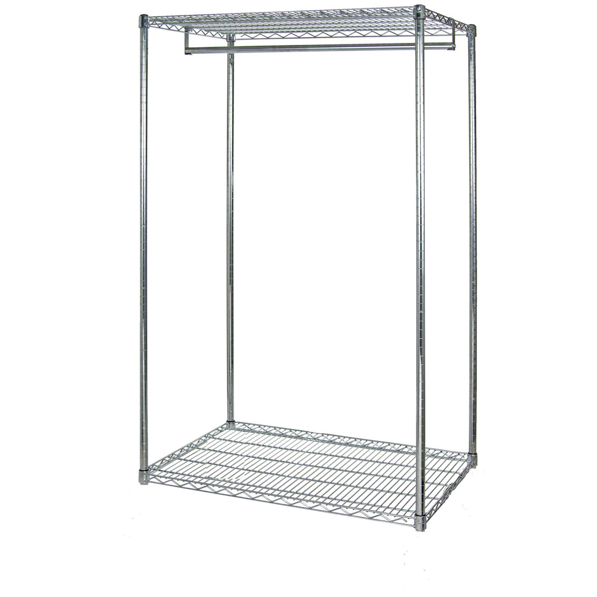 Wire Garment Rack, Stationary, 60W X 24D X 63H, 75 Lbs. Capacity On Th ...